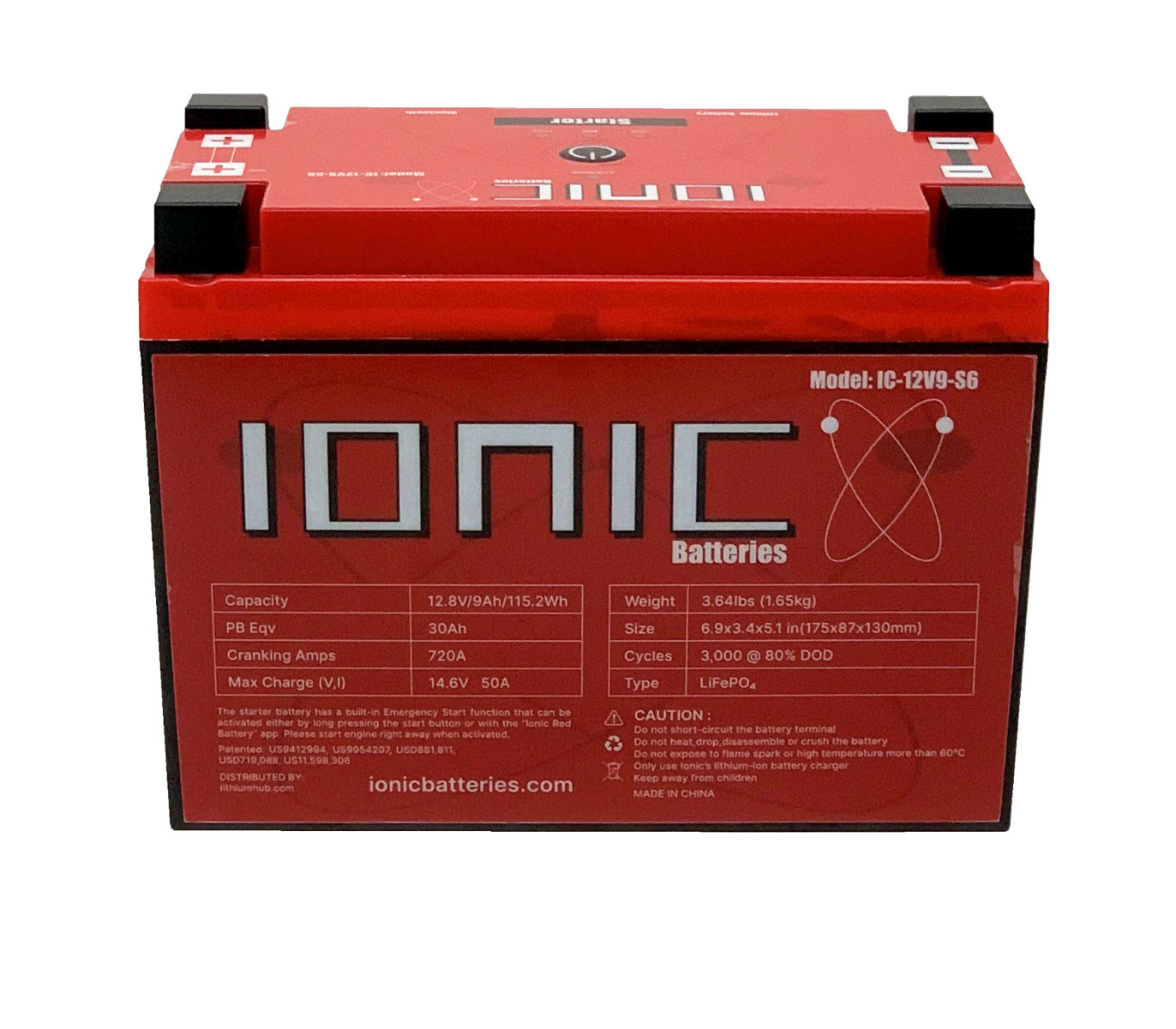 Buy Ionic 12V 9Ah LiFeP04 Heavy Duty Starter Battery | LithiumHub
